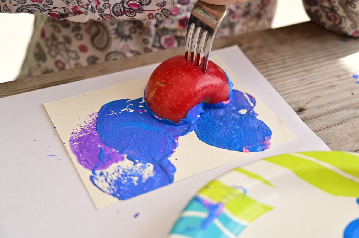 Fun Apple Stamping: Create Colorful Art at Home — Homesteading Family