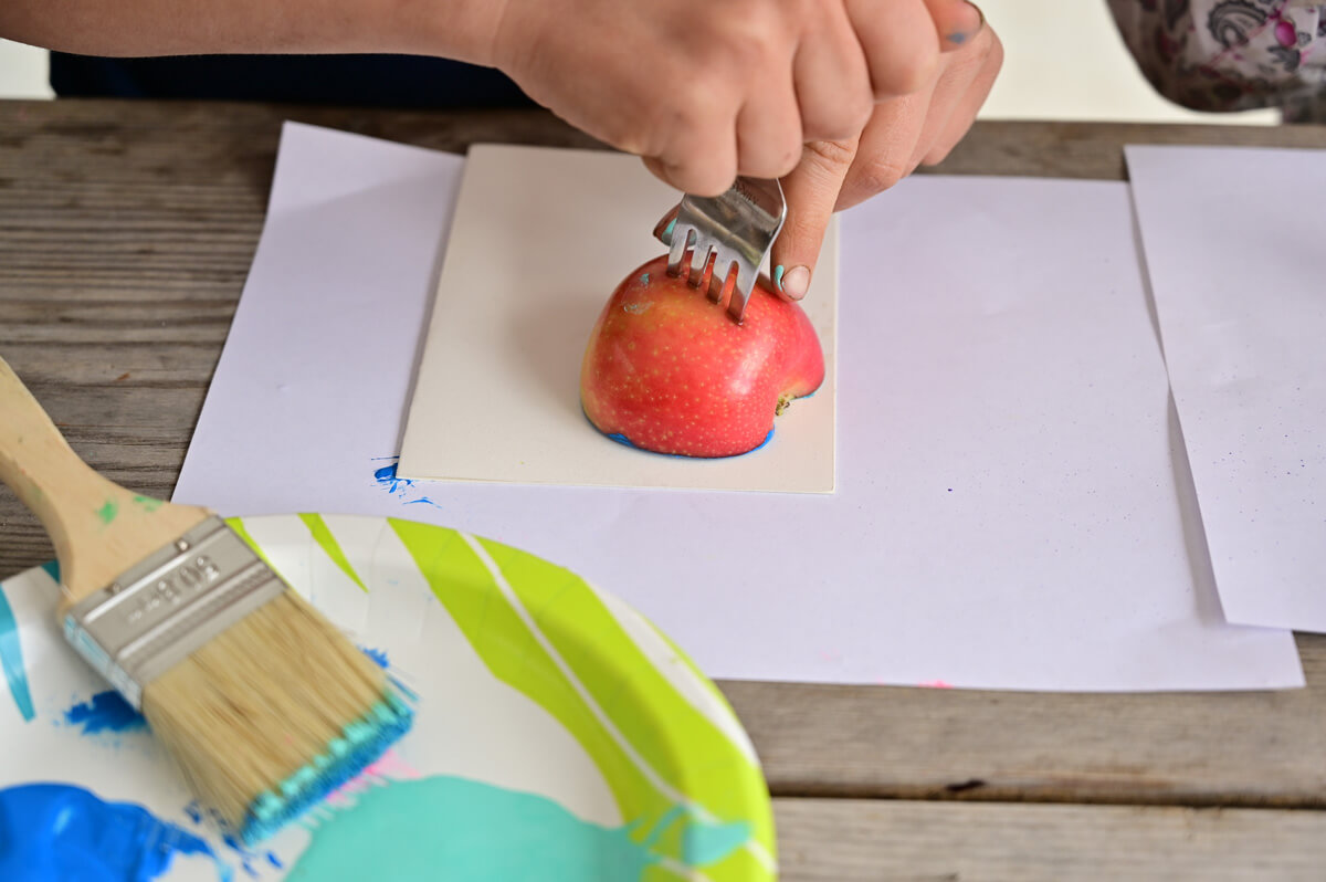 Fun Apple Stamping: Create Colorful Art at Home — Homesteading Family